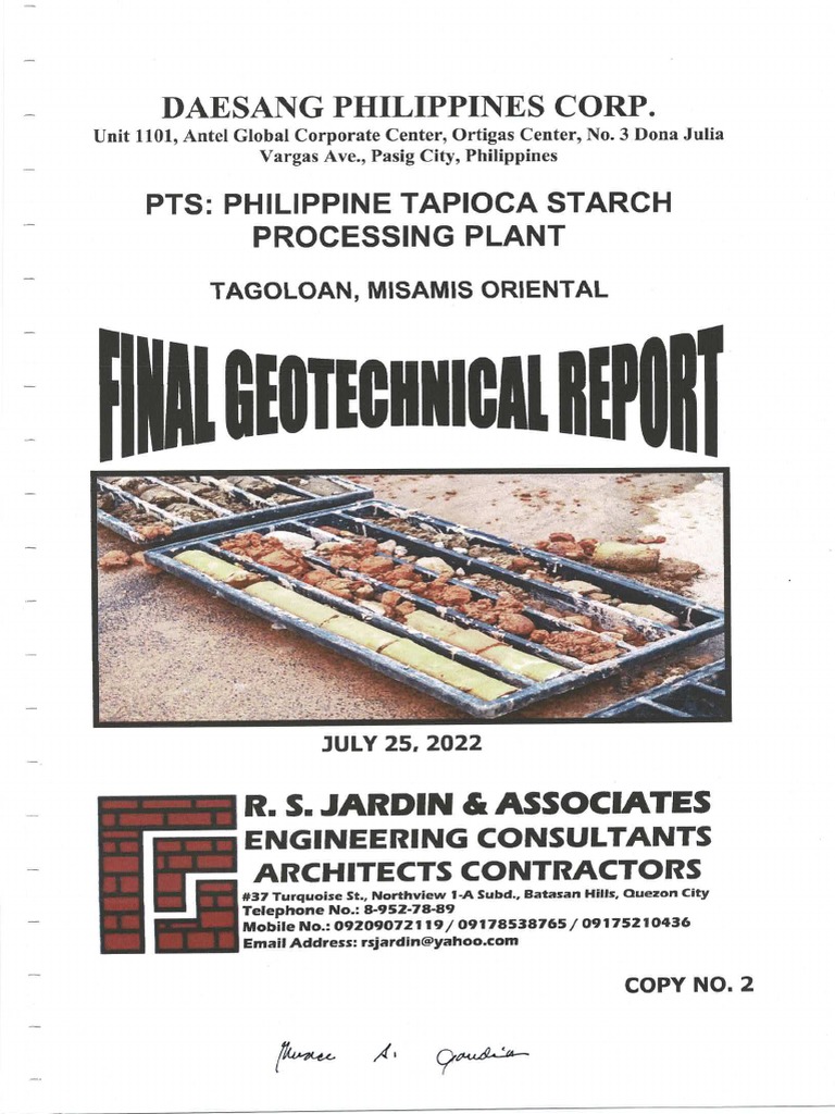 Final Geotechnical Evaluation Report | PDF