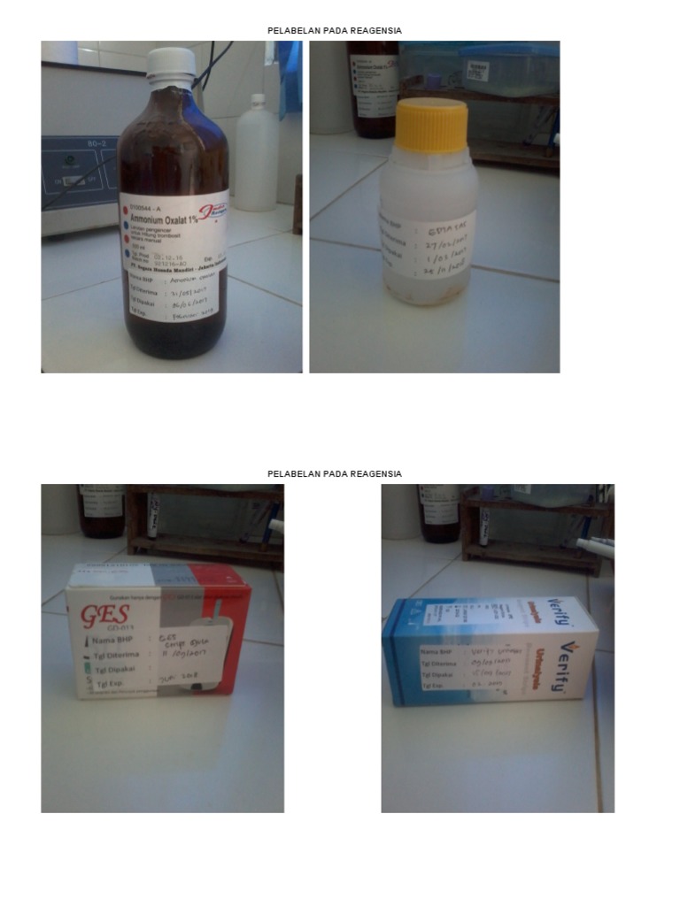 Bukti Pelabelan Reagensia | PDF