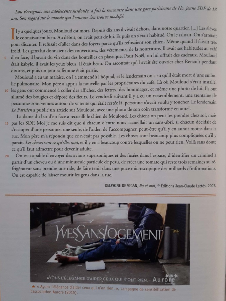 Extrait No Et Moi D. de Vigan PDF | PDF