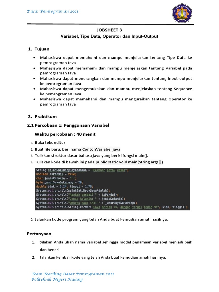 Jobsheet 3-rev.pdf | PDF