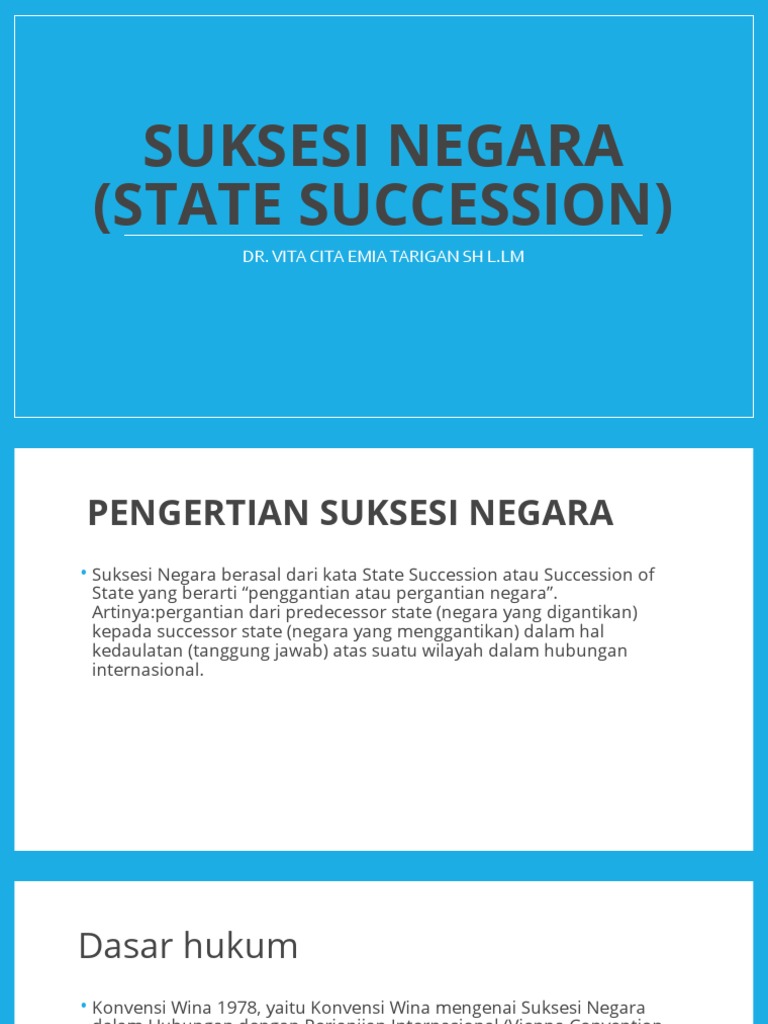5 SUKSESI NEGARA (State Succession) | PDF | Ilmu Sosial