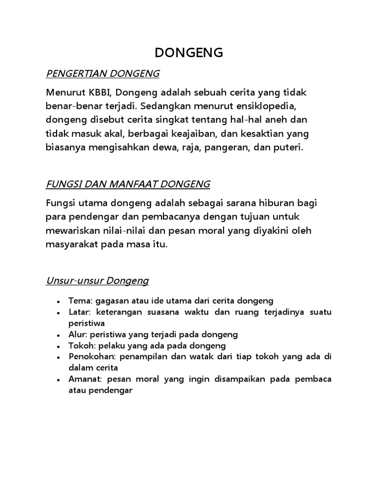 DONGENG | PDF | Fiksi Umum
