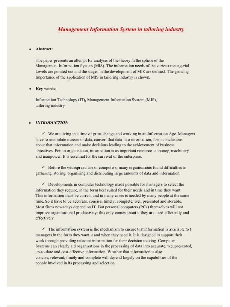 Case Study MIS | PDF | Management Information System | E Commerce