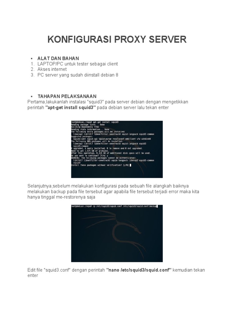 Konfigurasi Proxy Server | PDF