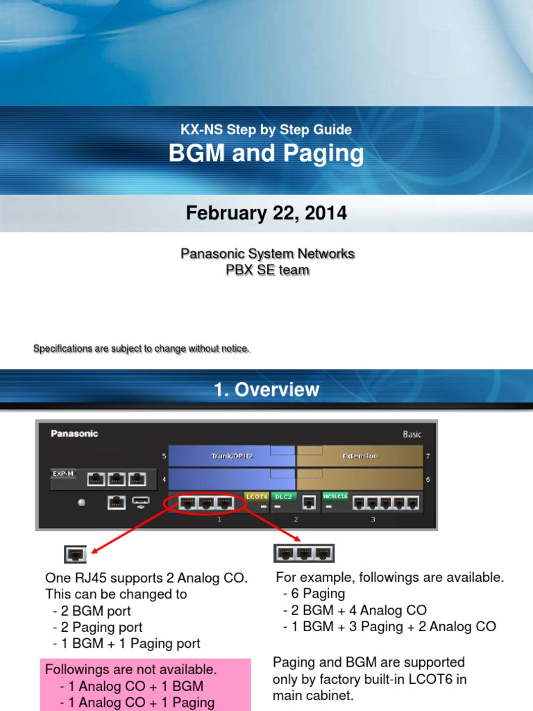 S4. BGM & Paging 2014-0222 | PDF | Telecommunications | Information And Communications Technology