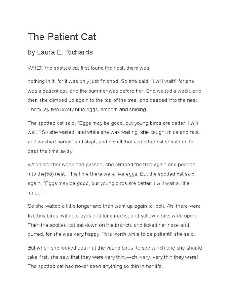 The Patient Cat | PDF