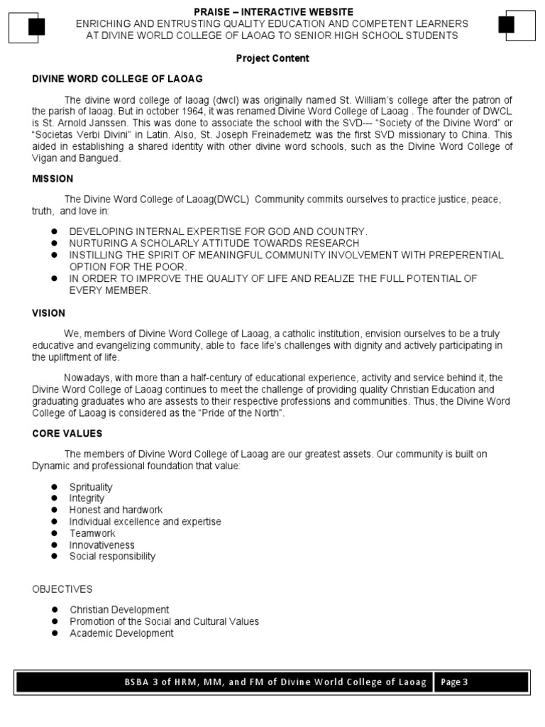 Strategic Paper Project Content | PDF | Anglicanism