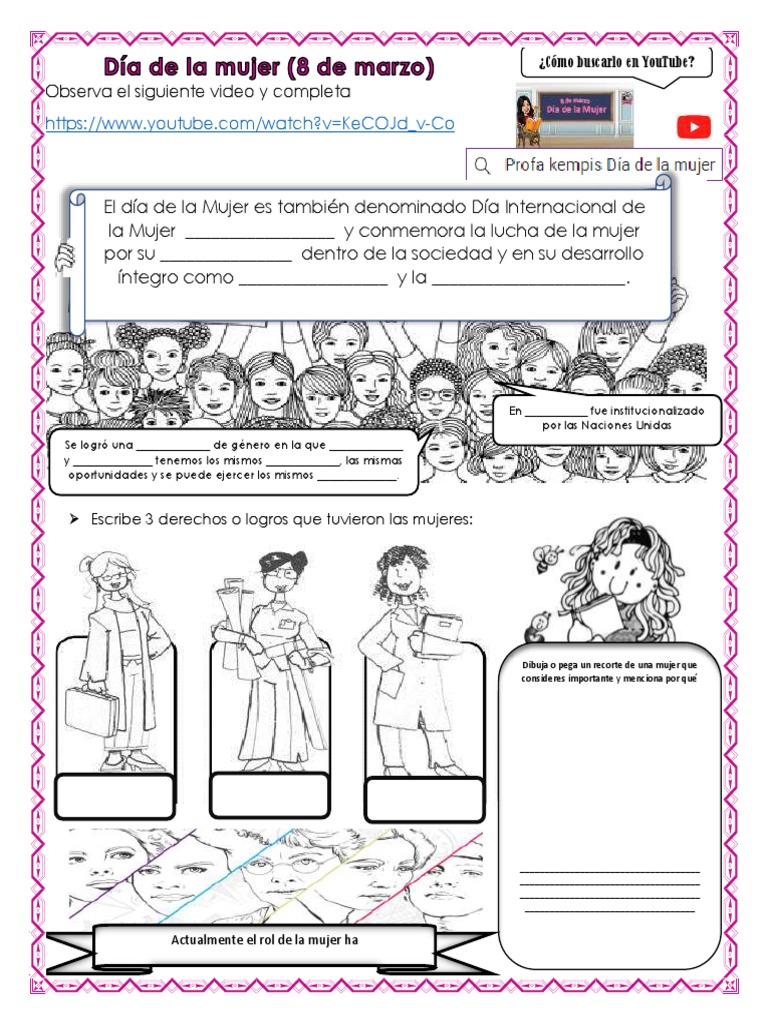 Actividades Día de La Mujer Profa. Kempis PDF | PDF
