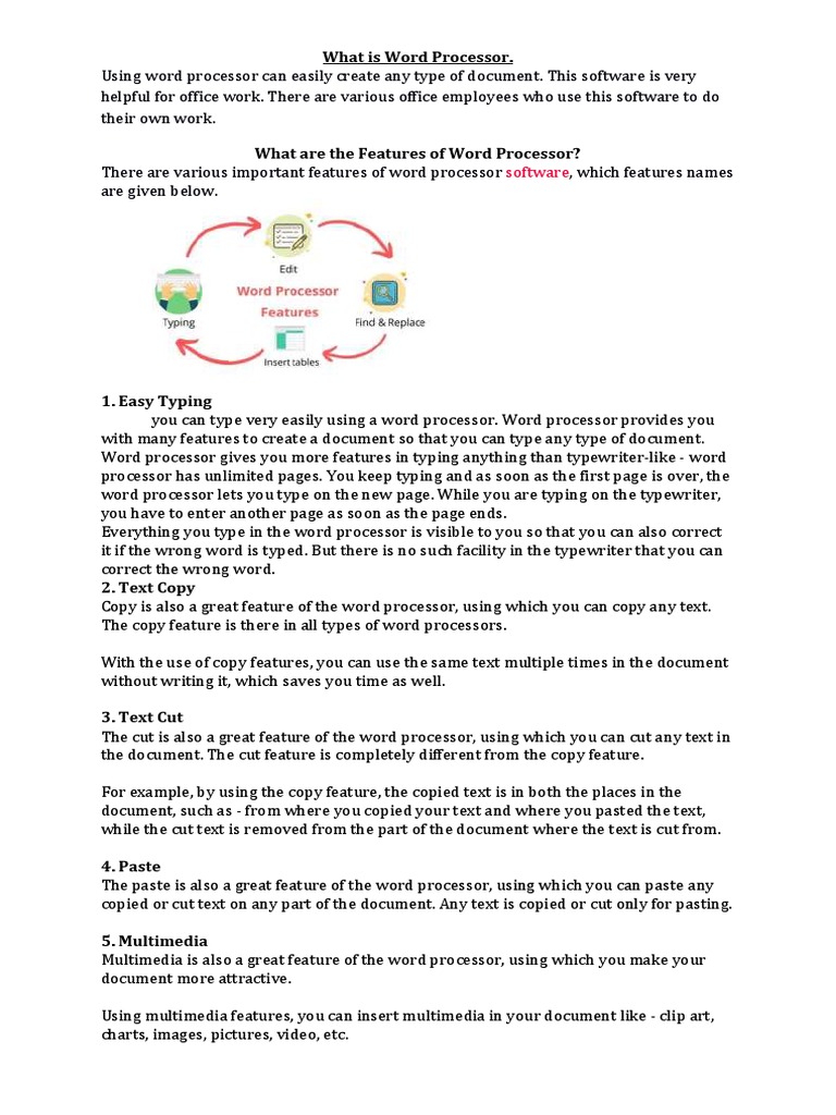 Understanding Word Processor Features | PDF | Page Layout | Word Processor
