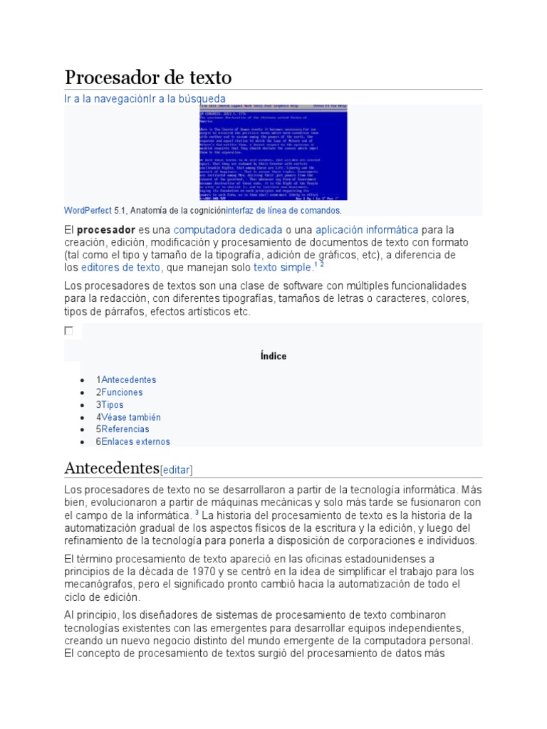 Procesador de Texto | PDF | Procesador de textos | Informática