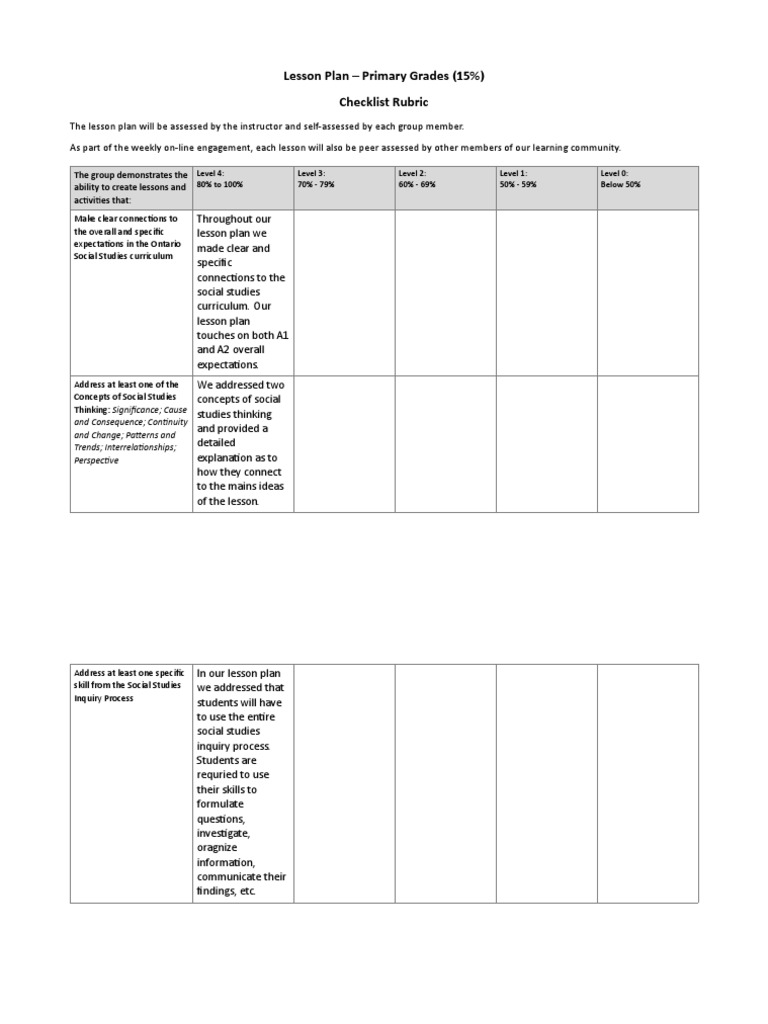 Group Assessment PDF | PDF | Lesson Plan | Cognitive Science