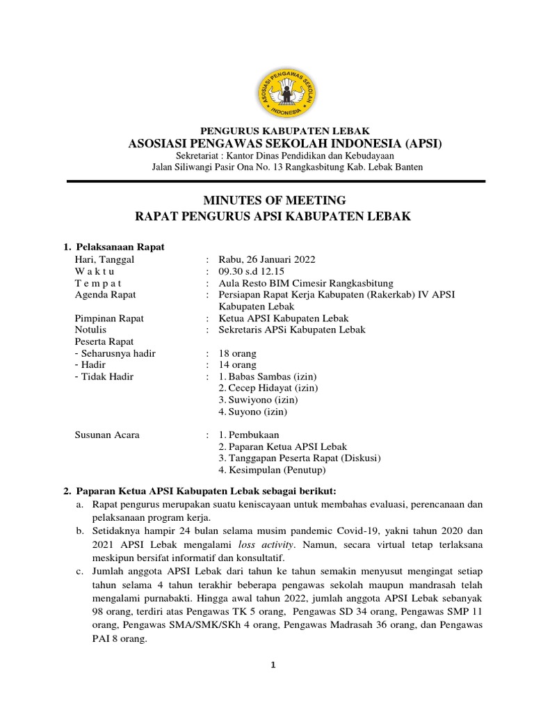 Ralat Risalah Rapat | PDF