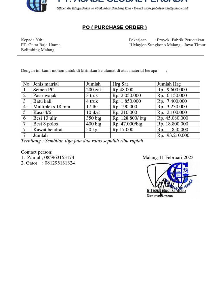 Po MATRIAL PT gATRA PDF | PDF