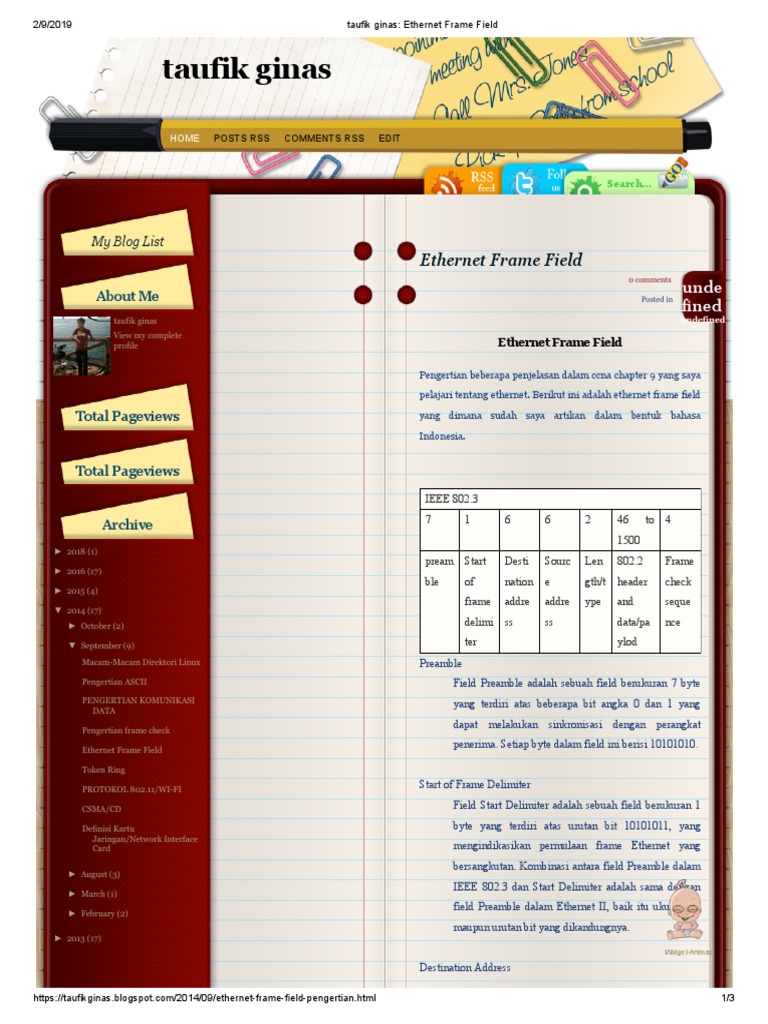 11-Taufik Ginas - Ethernet Frame Field | PDF
