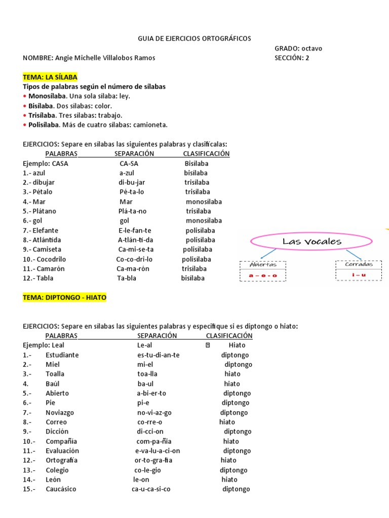 Ejercicios Repaso - Ortografia | PDF | Voz humana | Lingüística
