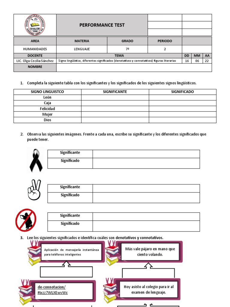 Examen 7° (3 Hojas) 2 Periodo LC | PDF