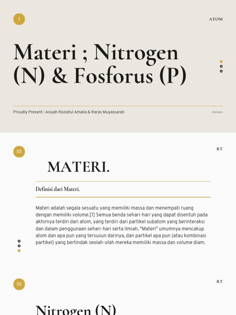 Nitrogen Dan Fosfor | PDF