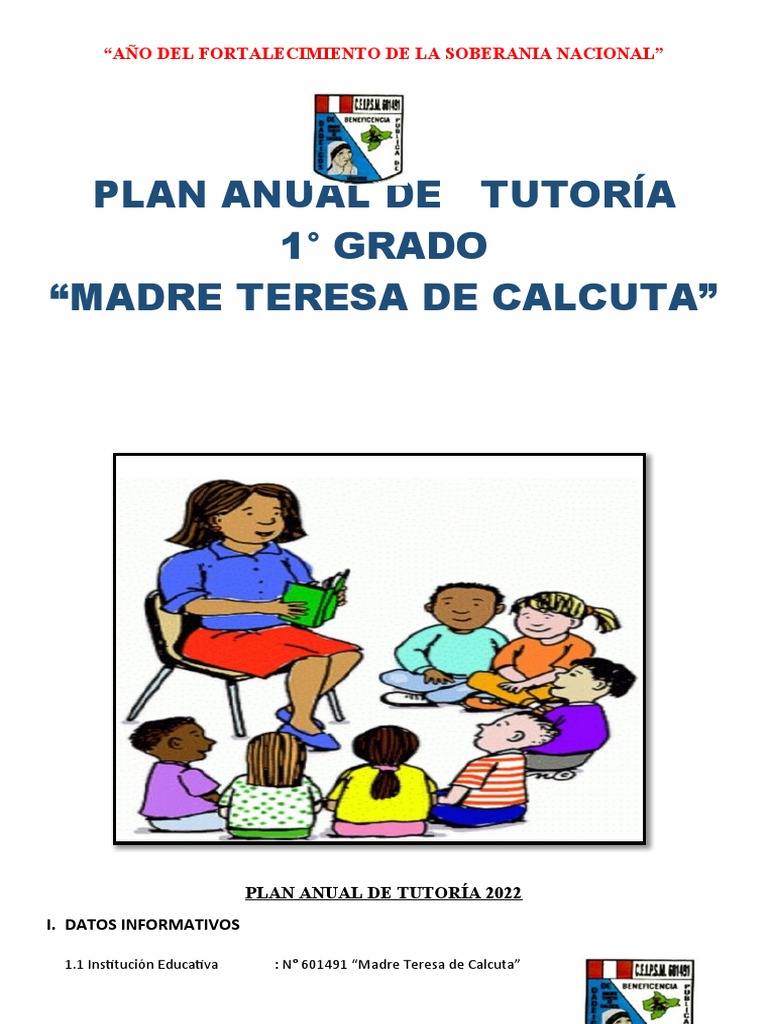 Plan Anual de Tutoría 1° Grado - 2021 | PDF | Maestros | Salón de clases