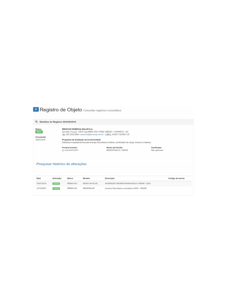 Inmetro RENO 3K HC | PDF