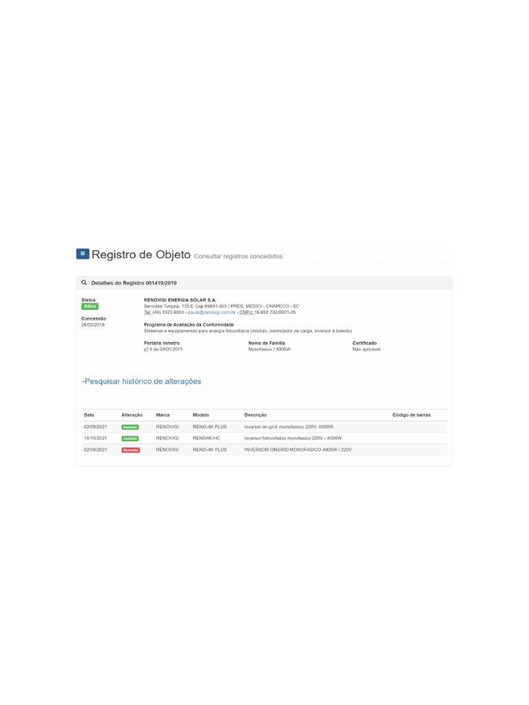 Inmetro RENO 4K HC | PDF