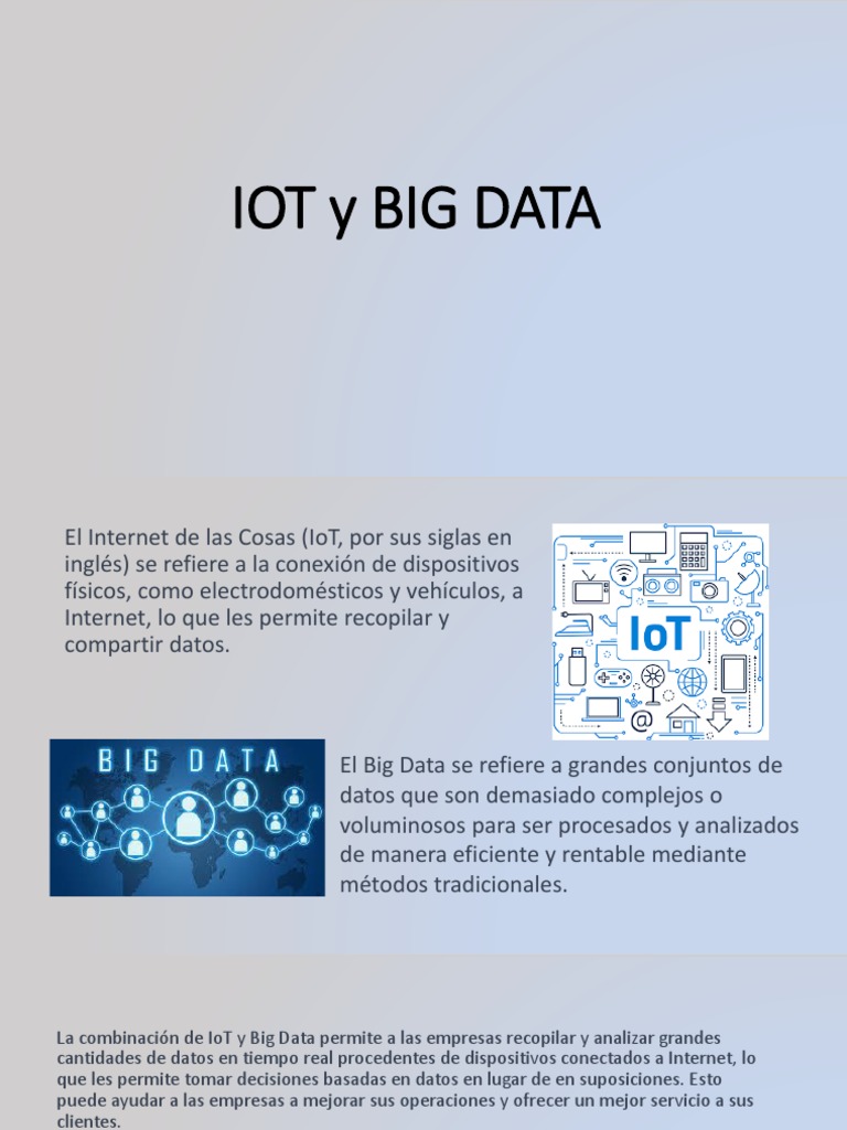 IOT y BIG DATA | PDF | Internet de las Cosas | Big Data