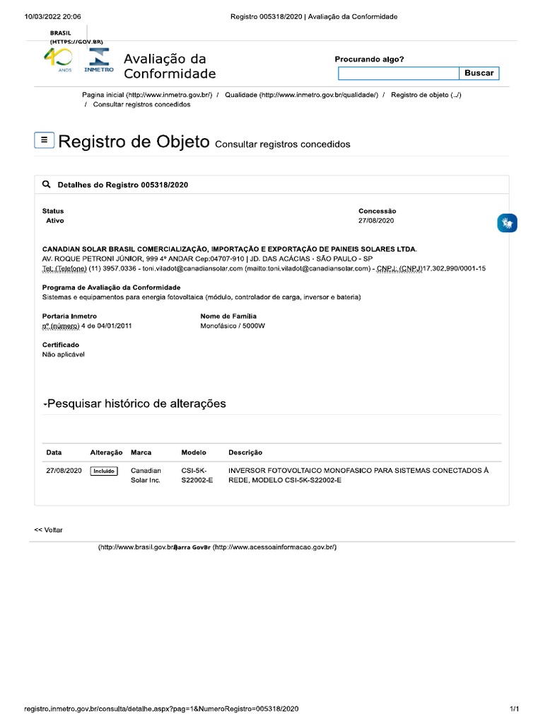 Inmetro - CSI-5K-S22002-E | PDF