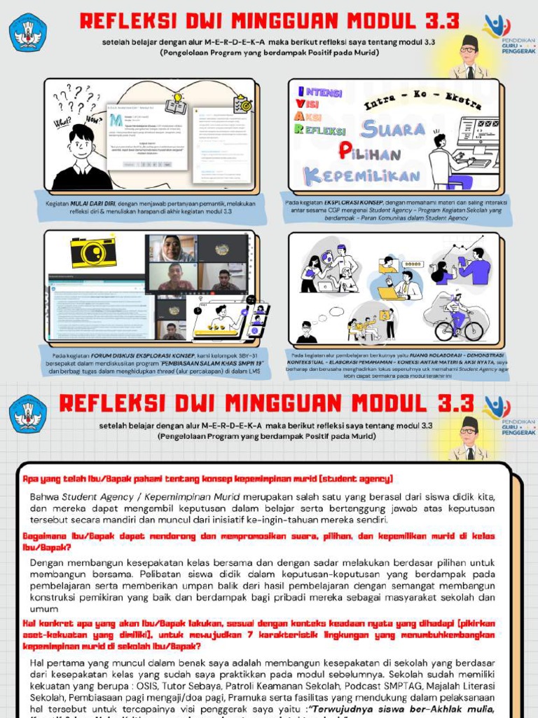 Refleksi Dwi Mingguan Modul 3.3. - Model Reflective StoryBoard ...