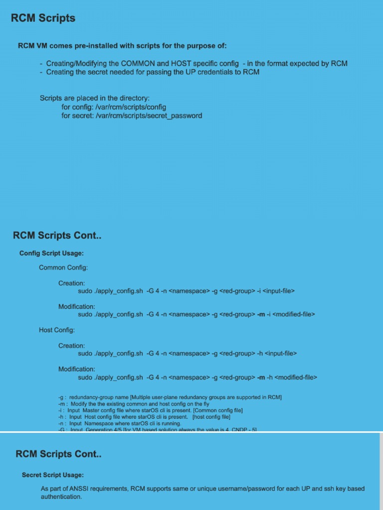RCM Config | PDF