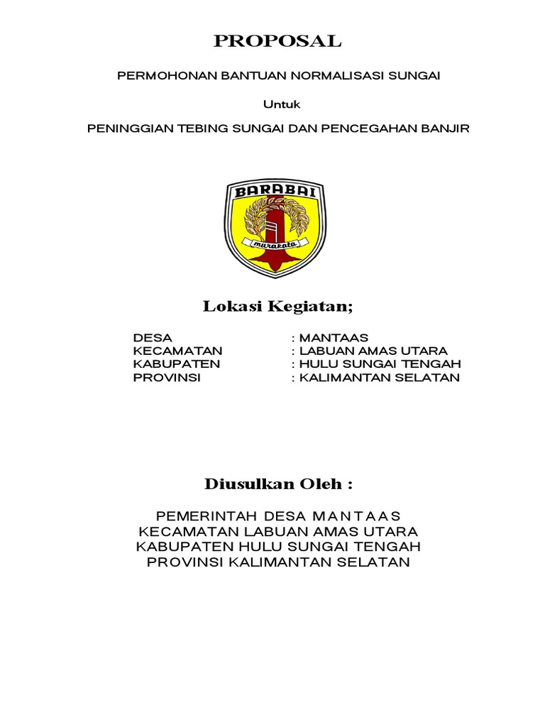 Proposal Normalisasi Sungai 2022 | PDF