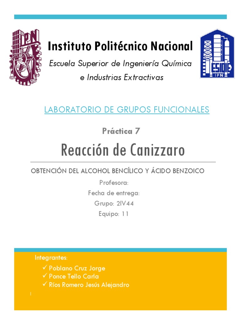 Obtención ácido benzoico y alcohol bencílico | PDF | Destilación | Aldehído