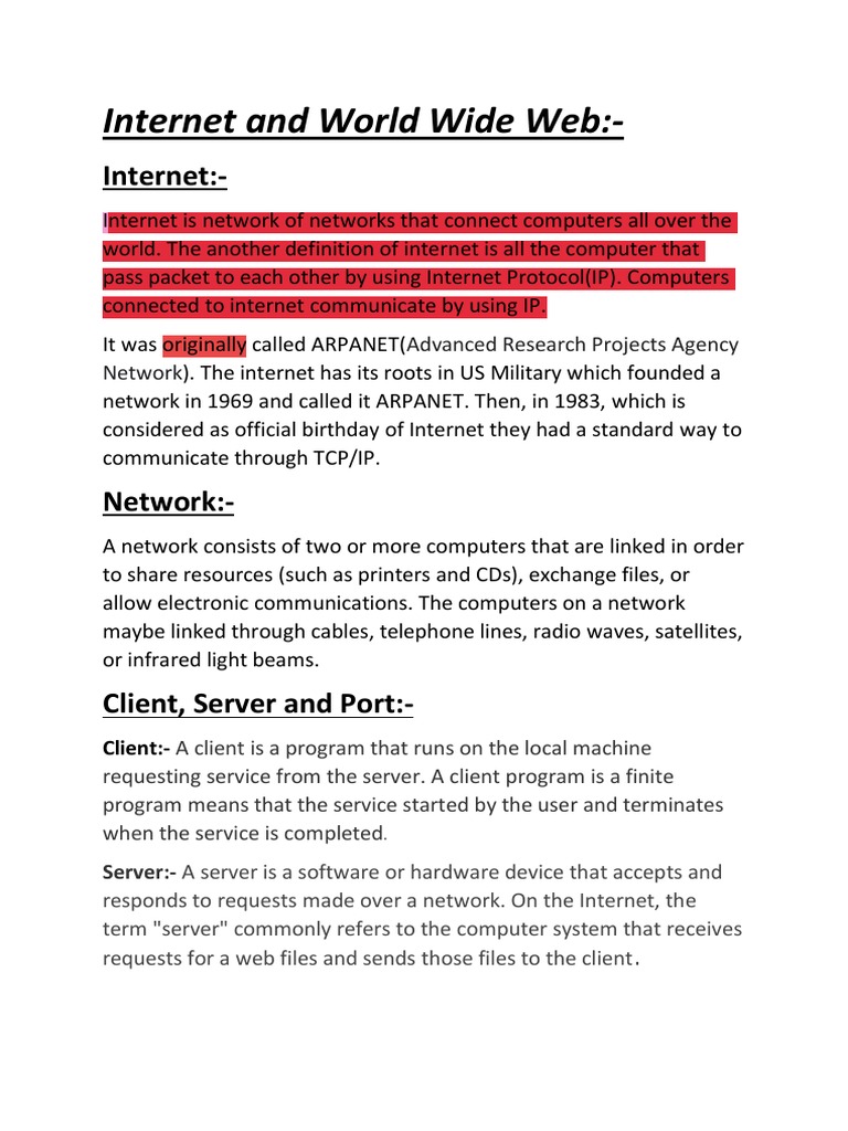 Internet and World Wide Web | Download Free PDF | World Wide Web | Internet & Web
