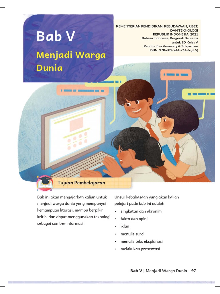 Buku Murid Bahasa Indonesia - Bahasa Indonesia: Bergerak Bersama Buku Siswa untuk SD Kelas V BAB ...