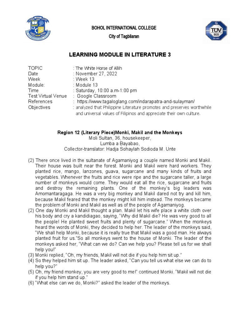 Module 13 Monki and Makil | PDF