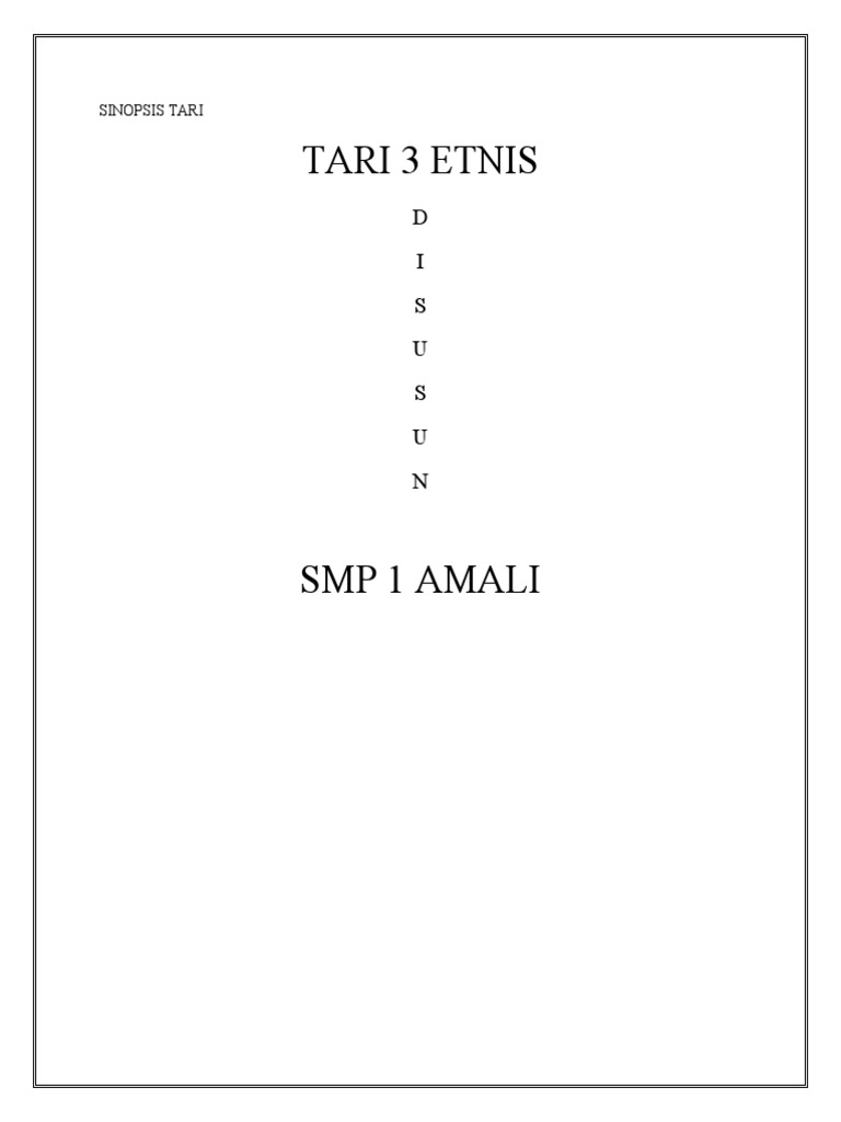 SINOPSIS TAR1 SMP 1 Amali | PDF