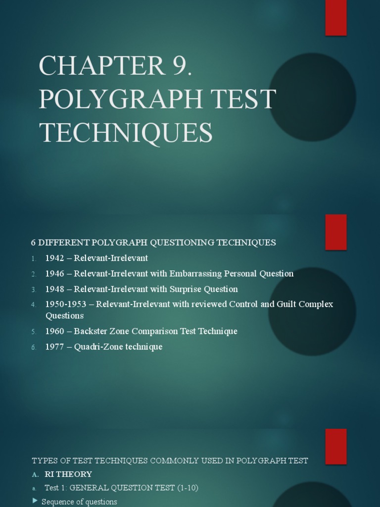 Forensic 34 Final Topic 1 | PDF | Polygraph