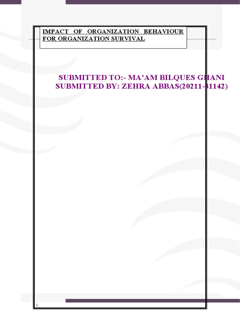 Ob Report | PDF | Psychology | Economies