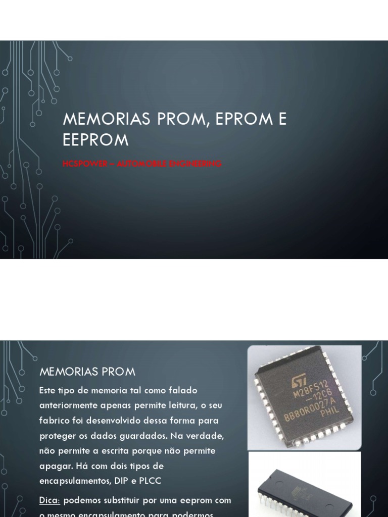 Memorias Eeprom PDF | Download grátis PDF | Dados de computador | Informática