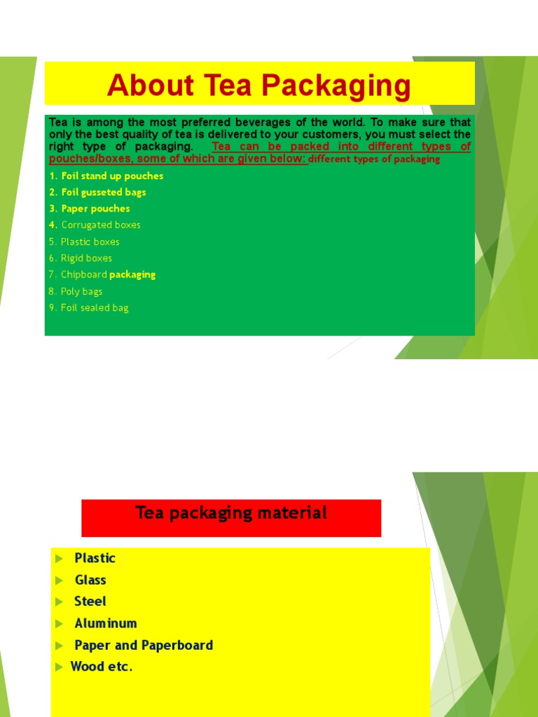 About Tea Packaging | PDF | Packaging And Labeling | Tea