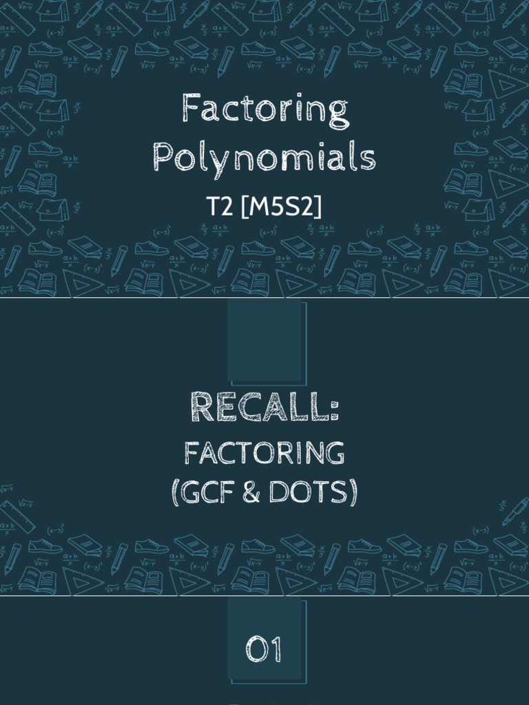 Factoring Polynomials - GCF and Difference of Two Squares | PDF ...