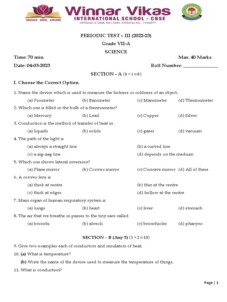 7a Science | PDF | Mirror | Breathing