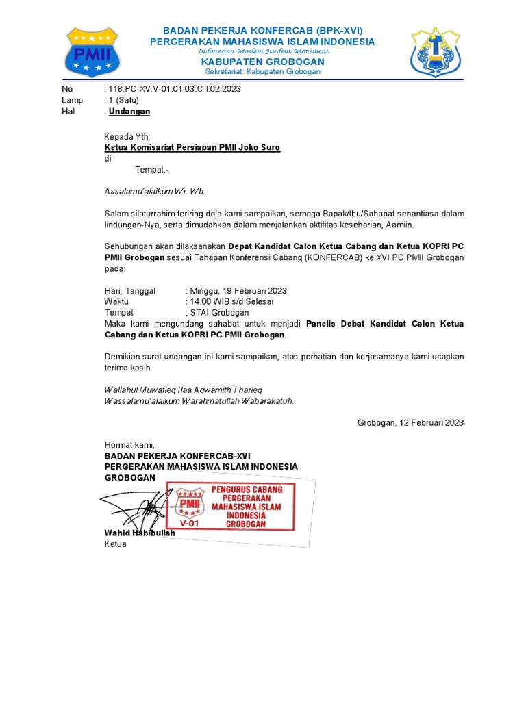 Undangan Panelis Depat Kandidat.pdf | PDF