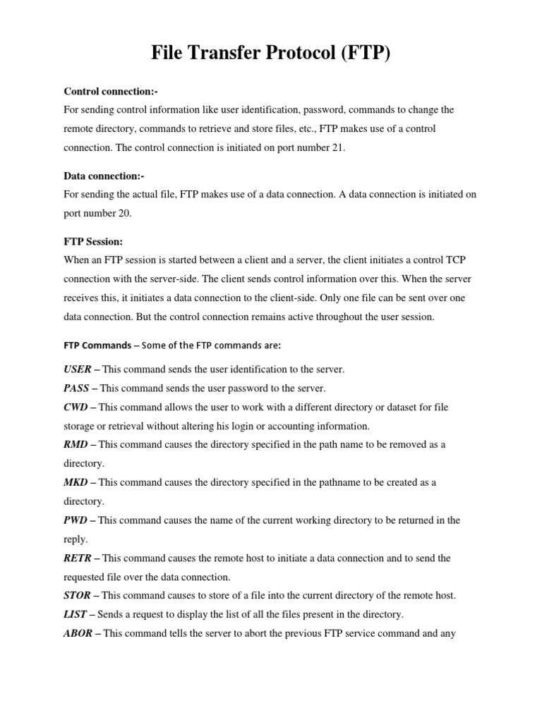 FTP and Email Explained | PDF | File Transfer Protocol | Computer ...