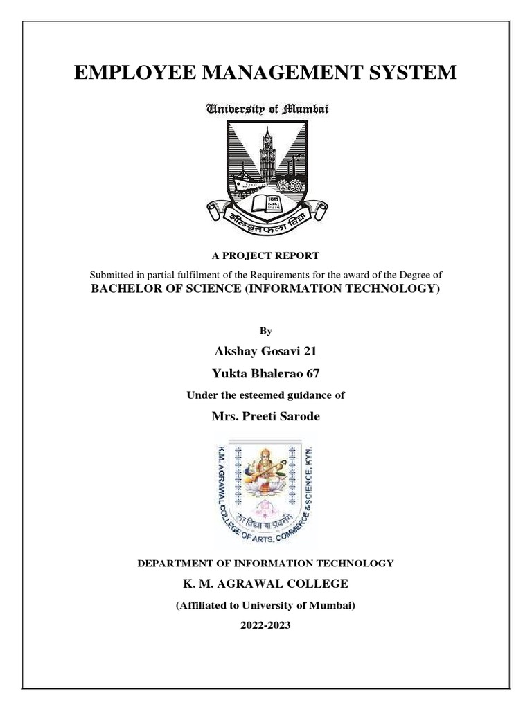 University Copy EMPLOYEE MANAGEMENT SYSTEM PDF | PDF