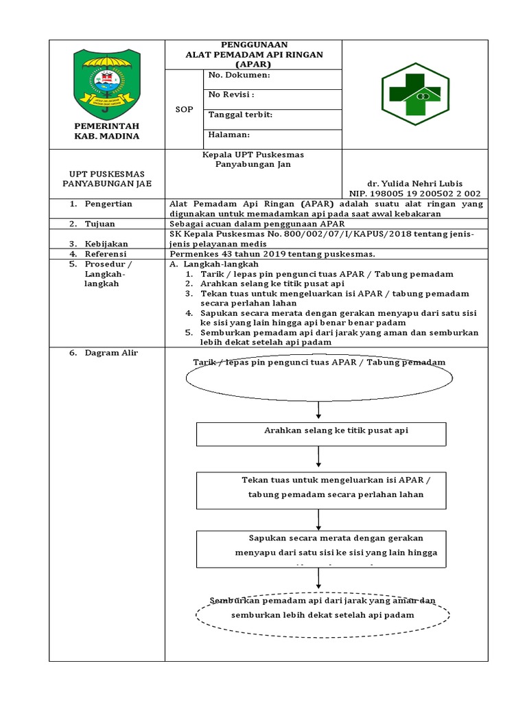 SOP Penggunaan APAR | PDF