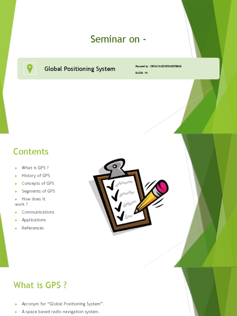 Seminar On Global Positioning System (GPS) | PDF | Global Positioning ...