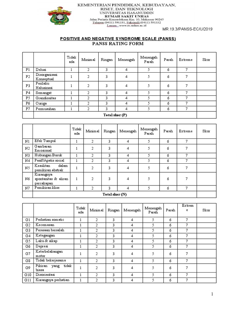 MR.19.3 Asesmen PANSS-EC | PDF