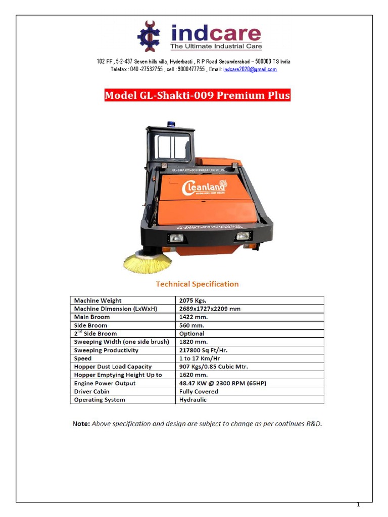 Indcare-Premium PLUS Model Cleanland 2020 PDF | PDF