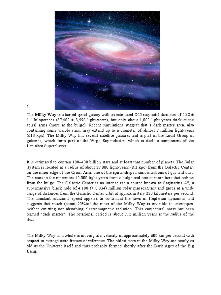 Milky Way | PDF | Milky Way | Galaxy