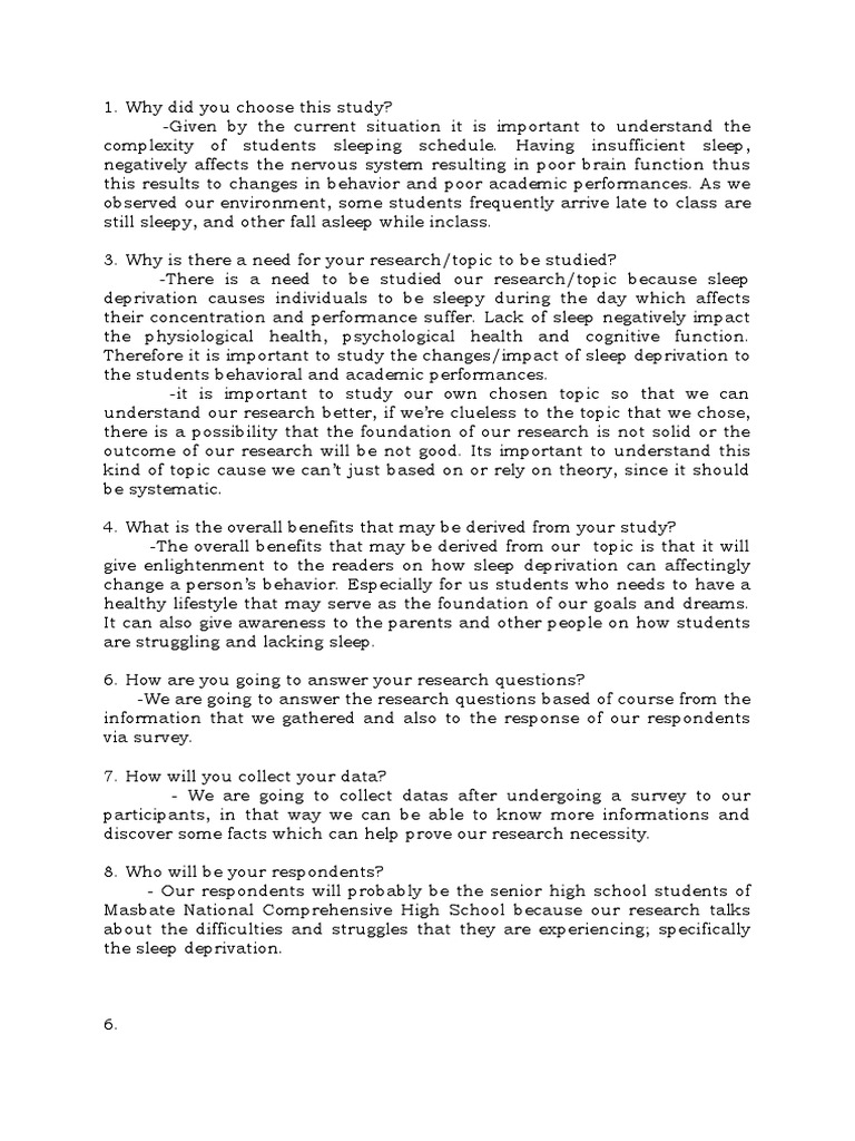 QA Research Title | PDF | Sleep Deprivation | Sleep