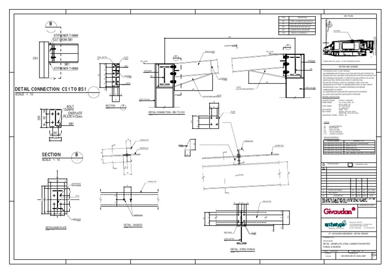 GIV-DWG-DD-ST-36-SL-5001 - RB - DETAIL - STEEL RAFTER, PURLIN, & SAGROD - IFT-Layout1 | PDF ...